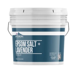 earthborn elements lavender epsom salt, infused with essential oil, always pure (1 gallon)