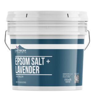 Earthborn Elements Lavender Epsom Salt, Infused with Essential Oil, Always Pure (1 Gallon)