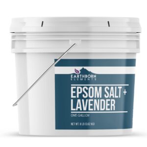 Earthborn Elements Lavender Epsom Salt, Infused with Essential Oil, Always Pure (1 Gallon)