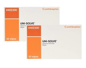 uni solve adhesive remover wipes, 50 each (2)