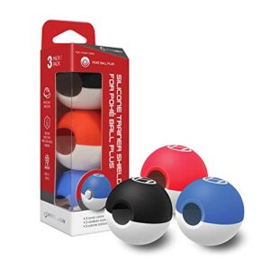 hyperkin silicone trainer shields for poké ball plus (3-pack)