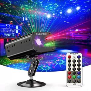 party lights dj disco lights, strobe stage light sound activated laser llights projector with remote control for parties bar birthday wedding holiday event live show xmas decorations lights