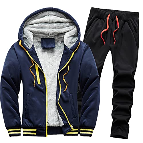 WOCACHI Final Clear Out 2022 Mens Tracksuit Patchwork Gradient Sweatshirt Jogger Pants 2PC Sets Fit Sports Suits Summer Gym Fitness Zipper Slim Outdoor Two Piece Track Suit Gray