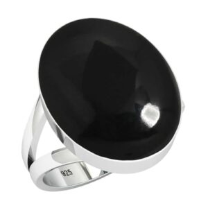 jeweloporium 925 sterling silver ring for women size 8.5 natural black onyx stone vintage silver ring friendship day gift solitaire jewelry