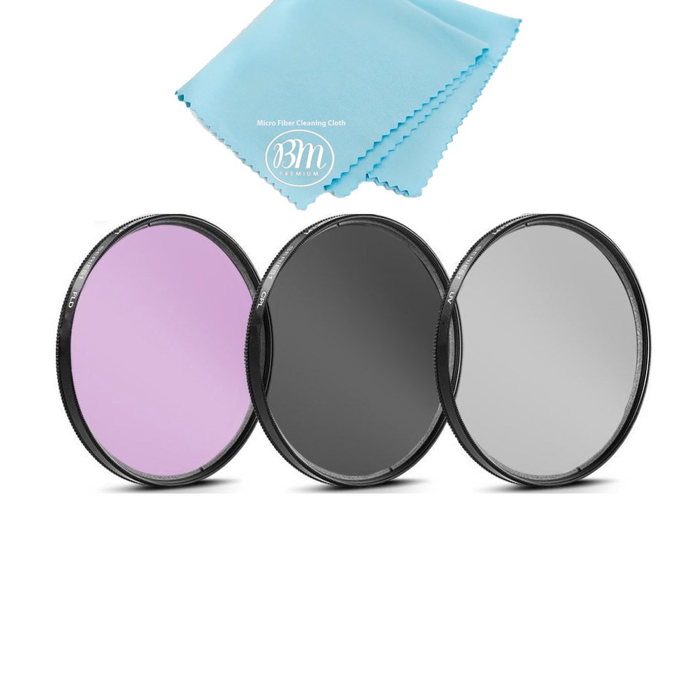 77mm Multi-Coated 3 Piece Filter Kit (UV-CPL-FLD) for Nikon COOLPIX P1000 16.7 Digital Camera