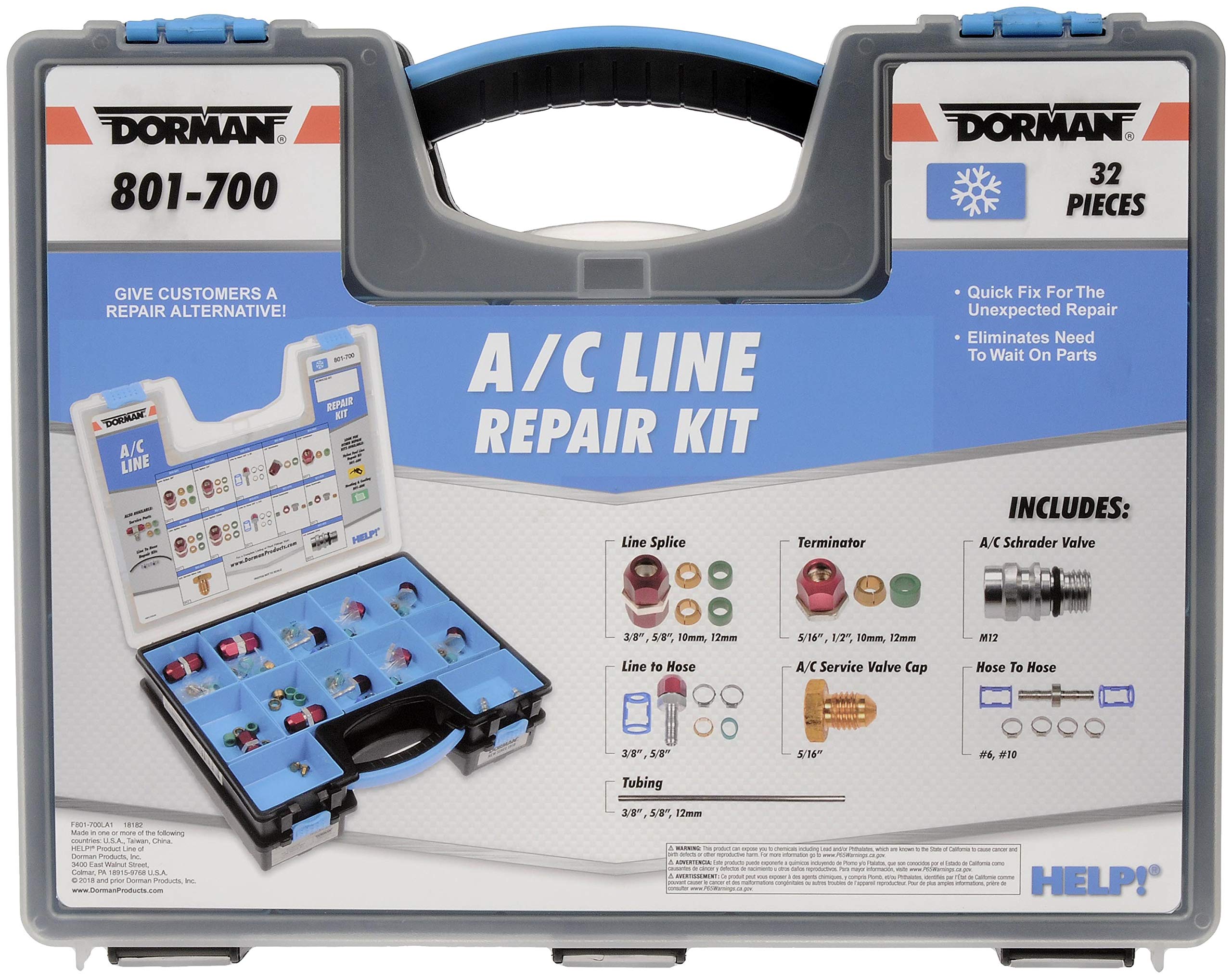 Dorman 801-700 A/C Line Repair Tech Tray, Blue