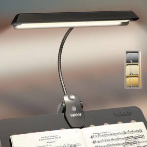 Vekkia Rechargeable Music Stand Light - Musicians Piano Light Clip On, 9 Levels Dimmable, Portable, USB-C, Perfect for Piano, Orchestra, Podium, Easel