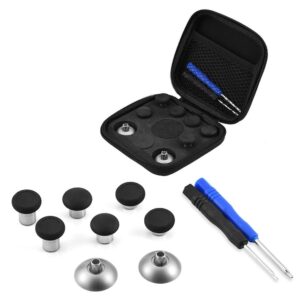 eboxer 8 in 1 metal magnetic thumbsticks joysticks replacement kit, analog sticks joysticks repair kit for, for one, including stick, magnetic base, screw drivers and