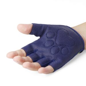 Boys and Girls Bike Gloves for Balance and Pedal Bicycles for Kids Age 3-10 Half-Finger Cycling Riding Scooter Gloves (Blue, XS(3-4years))