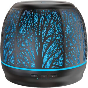 aroma outfitters large iron essential oil diffuser | aromatherapy diffuser that purifies air | ultrasonic humidifier 7 color led lights | home essentials | scent diffuser | large water tank of 500ml