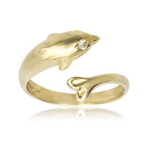 jewelryweb solid 10k gold adjustable nautical dolphin toe ring for women gold (10mm x 15mm) (yellow-gold)