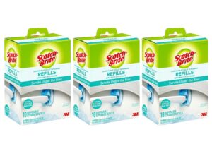 scotch brite toilet scrubber refills 3 boxes of 10 each value bundle pack click n flip