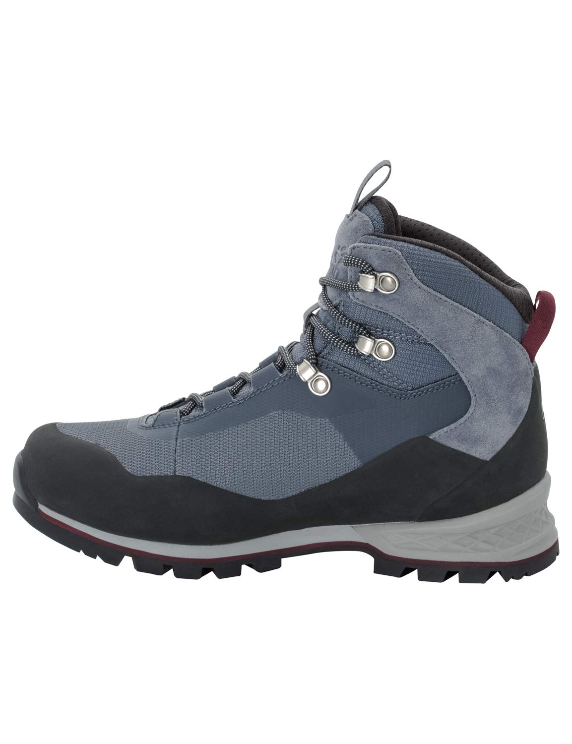 Jack Wolfskin Women's Wilderness Lite Texapore Mid Hiking Boots, Pebble Grey/Burgundy, 9.5