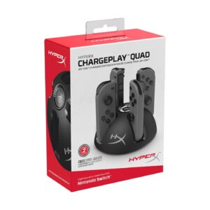 HyperX Chargeplay Quad - 4-in-1 Joy-Con Charging Station for Nintendo Switch with LED Indicators, USB Connection