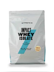 myprotein impact whey isolate powder - vanilla 5.5 lbs. (100 servings)