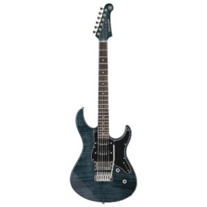 yamaha 6 string solid-body electric guitar, right, indigo blue (pac612viifm idb)