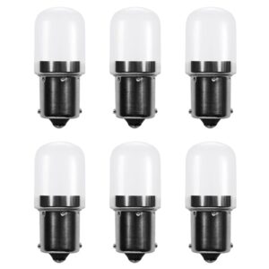 makergroup 1141 ba15s bayonet led bulbs 12v, weatherproof 1156 s8 landscape light bulb, 1w warm white color 2700k for rv and outdoor lighting path deck lights pack of 4