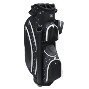 rj sports paradise 9" deluxe ladies cart bag, polk a dot, 9