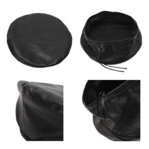 WETOO Women Beret Hat PU Leather Beret French Black Beret Artist Beret Cap