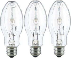 bluex bulbs (3 pack) mh70/u/med 70w metal halide bulb ed17 medium base clear