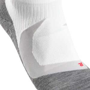 FALKE Men's RU4 Endurance Cool Short Running Socks, Quarter Cut, Medium Cushion, Breathable Quick Dry, Cooling, Nylon, White (White-Mix 2020), 10.5-11.5, 1 Pair