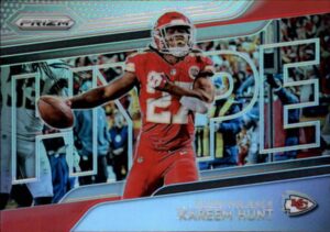 2018 panini prizm hype prizm #11 kareem hunt kansas city chiefs nfl football trading card