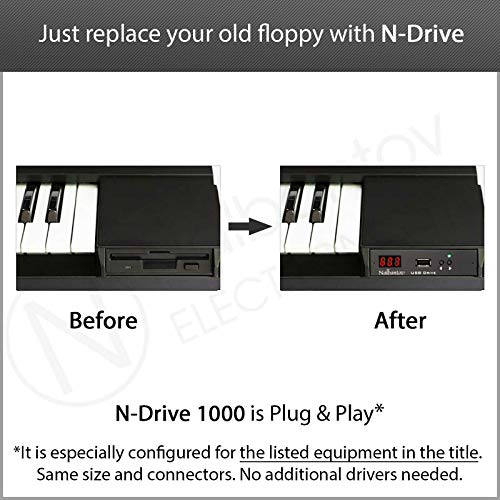 Floppy Disk USB Emulator Nalbantov N-Drive 1000 for AKAI MPC-60 MK II, Version 2