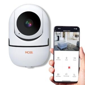 mobi - mobicam indoor camera - baby monitor with camera and audio - smartphone and wi-fi access