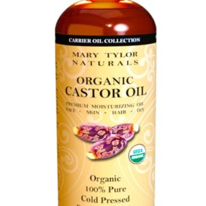 Mary Tylor Naturals Organic Castor Oil 16 oz — USDA Certified Cold Pressed, Hexane Free, 100% Pure and Natural