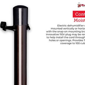 Hornady Gun Safe Dehumidifier Rod 12 Inch, Black, 95903 - Maintenance-Free Plug-In Electric Dehumidifier Eliminates Moisture for Gun Safes & Cabinets to Help Prevent Rust & Corrosion in Your Gun Vault