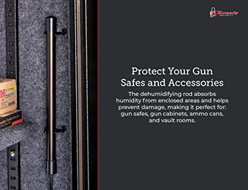 Hornady Gun Safe Dehumidifier Rod 12 Inch, Black, 95903 - Maintenance-Free Plug-In Electric Dehumidifier Eliminates Moisture for Gun Safes & Cabinets to Help Prevent Rust & Corrosion in Your Gun Vault