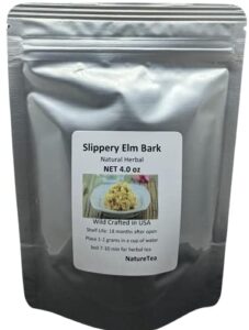 slippery elm bark - dried ulmus rubra c/s from 100% nature (8 oz)