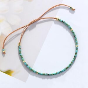 KELITCH Seed Beaded Bracelets Handmade Braided Adjustable Charm String Chains Bracelets for Women Friendship Fashion Jewelry