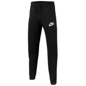 nike boys nsw club jogger fleece pant, black/black/white, x-small