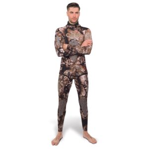 omer 3mm holostone camouflage spearfishing wetsuit (small, pants)