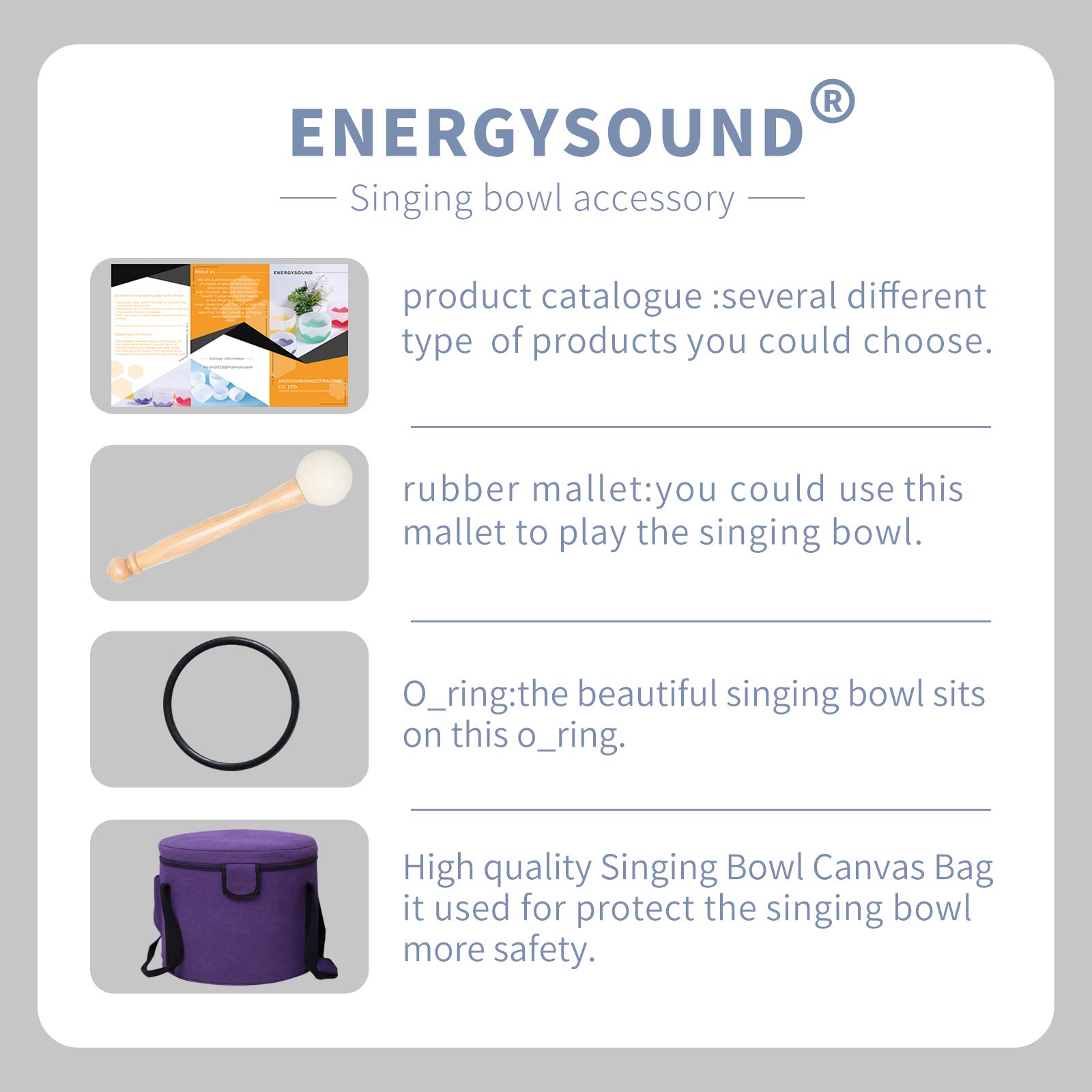 ENERGYSOUND 432Hz Perfect Pitch B Note Crown Chakra Frosted Quartz Crystal Singing Bowl 8" +Carrier Bag mallet and o-ring included