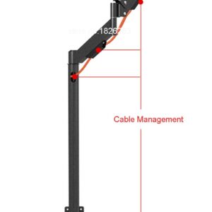 Premium Gas Spring Single Monitor Floor Stand - Adjustable Height, Sturdy TV Mount for 13-27 LCD Monitors - Holds up to 10kgs - Perfect PC Stand for Floor or Sofa Side