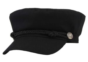 brcus women yacht captain sailor hat newsboy cabbie baker boy peaked beret cap black