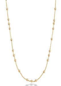 miabella italian 18k yellow or rose gold plated beaded ball rosary long wrap layering station chain necklace for women, 60" (yellow-gold-plated-bronze)