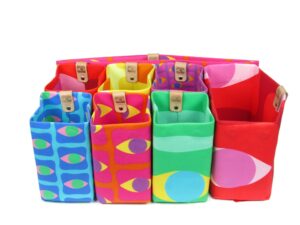 bright flagship prints, 5" 8-pc tote set