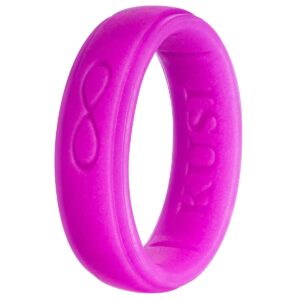 kusi breathable infinity women's silicone wedding ring - malibu size 7