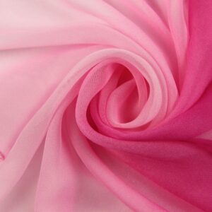 PANTONIGHT Oblong Pink Ombre Chiffon Scarf Pink Gradient Lightweight Scarf for Women 701