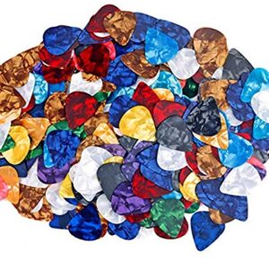 AUGSHY 300 Pcs Guitar Picks Sampler Value Pack Includes Thin Medium & Heavy Gauges