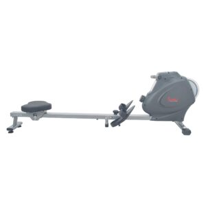 sunny health & fitness sf-rw5856 magnetic rowing machine rower with flywheel, 285 lb max weight, lcd monitor and device holder