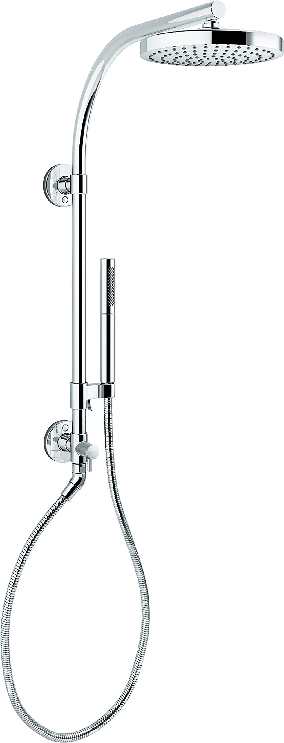 Kohler 76474-CP HydroRail-R Awaken Shift Ellipse Arch shower column kit with rainhead and 2.0 gpm handshower