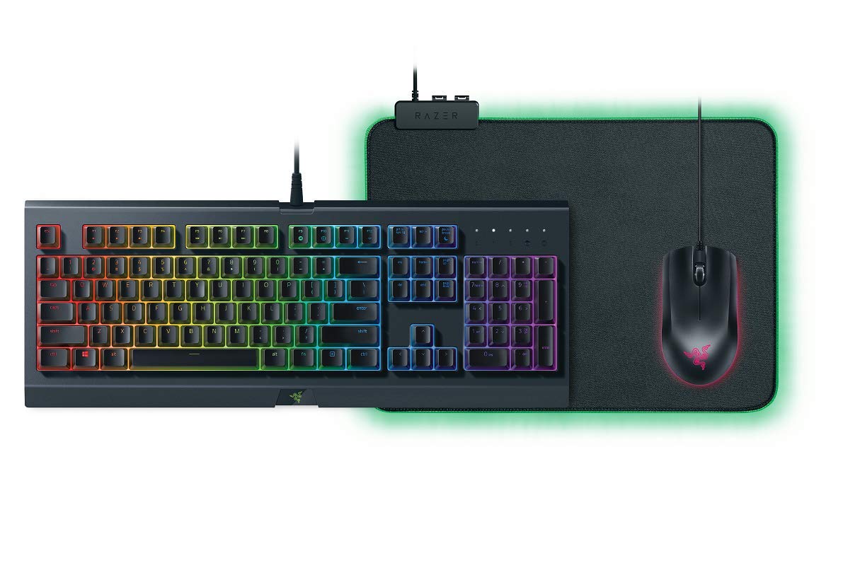 Razer Holiday Bundle 2018 Cynosa Chroma Gaming Keyboard, Abyssus Gaming Mouse, Goliathus Chroma Mousepad