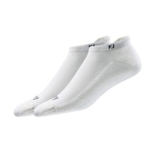 footjoy women's prodry roll tab 2-pack socks, white, fits shoe size 6-9