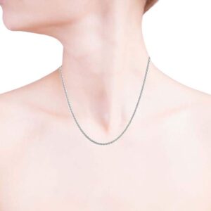 Verona Unisex Italian 925 Sterling Silver 1.4MM Spiga Chain Adjustable Up To 24 inch