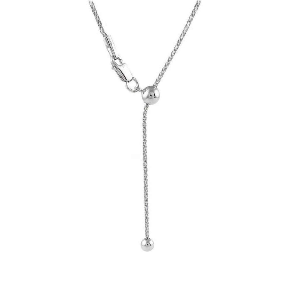 Verona Unisex Italian 925 Sterling Silver 1.4MM Spiga Chain Adjustable Up To 24 inch