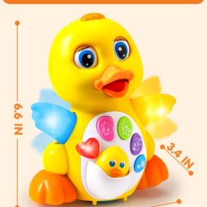 JOYIN Baby Toys Duck, Infant Musical Toys 18+ Months, Tummy Time Toys with Music & Lights, Light Up Learning Toys, Dancing Crawling Baby Toy, Baby Easter Basket Stuffers Gifts